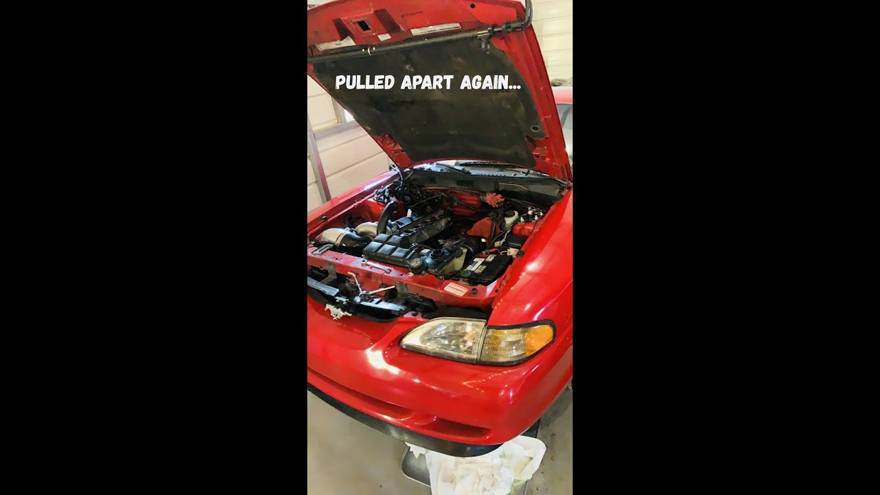 2V Mustang Gt Bullitt Intake Off Again... (Race Prep) - YouTube