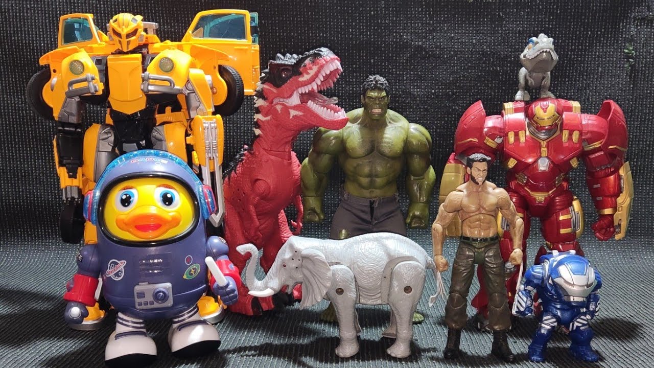 Mainan robot besar ada mainan dinosaurus besar juga !!! - YouTube