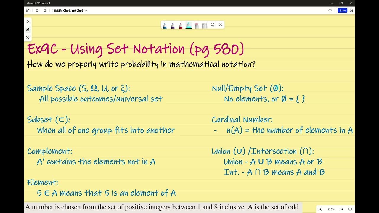 Ex9C Using Set Notation - YouTube