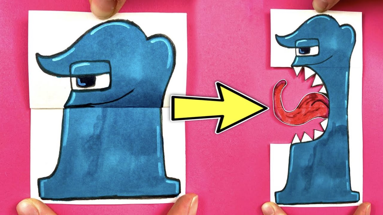 DRAWING TUTORIAL NUMBERS LORE | How To Draw Paper Craft with Creepy ...