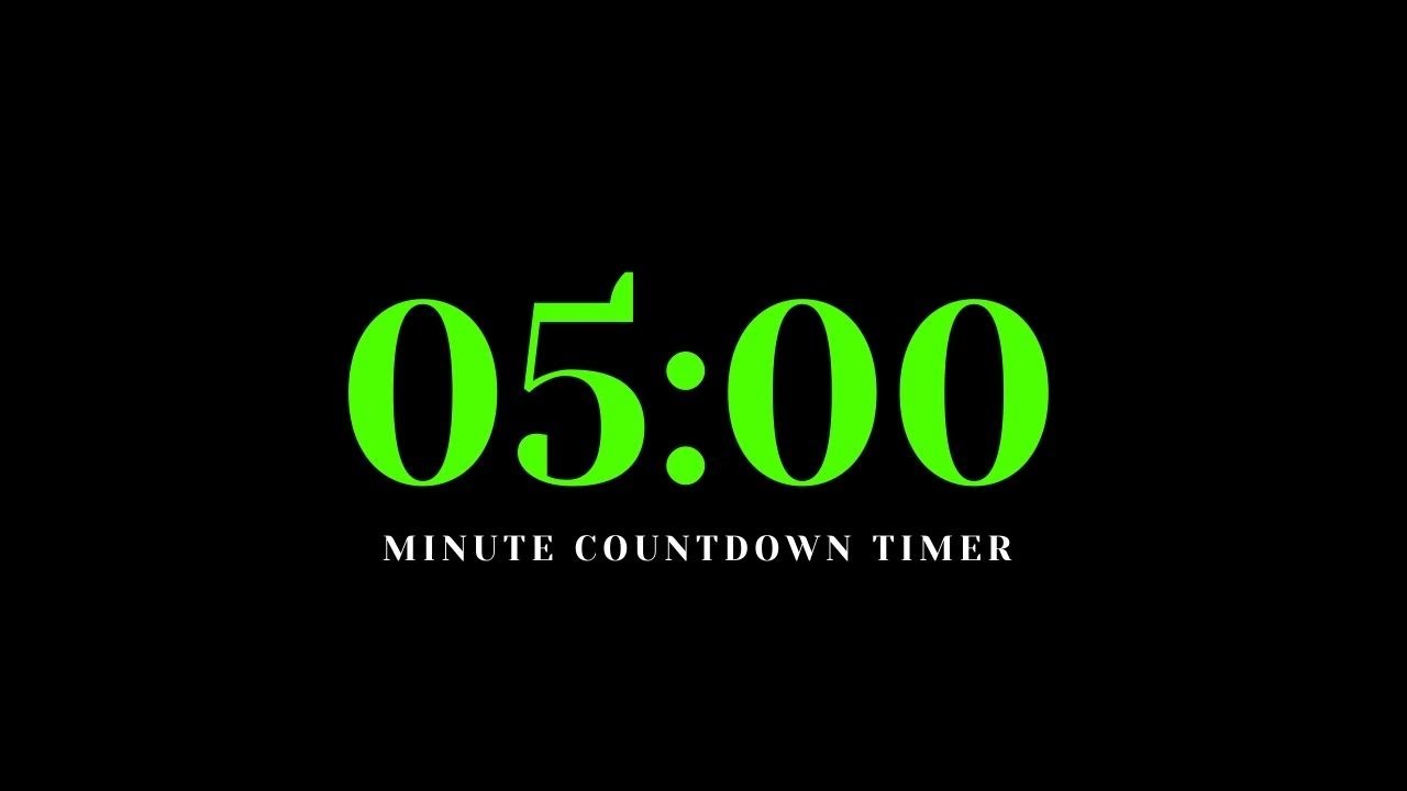 5 Minute Countdown Timer | with Alarm - YouTube