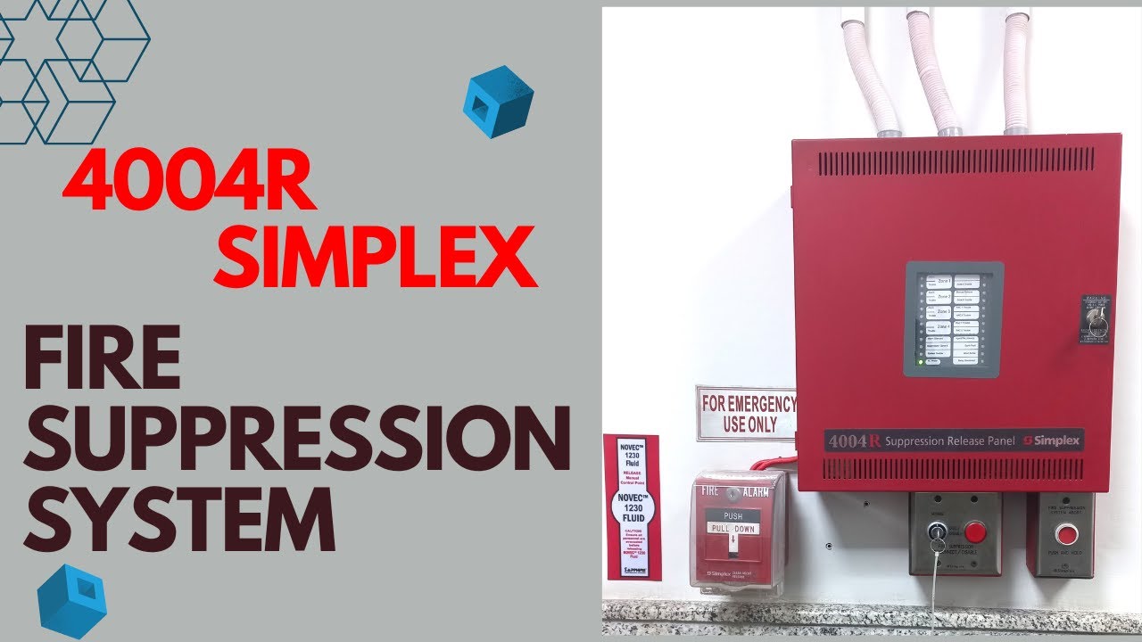 Simplex 4004r Fire Suppression Release panel - YouTube