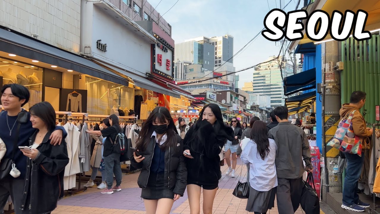 Hongdae Street Walking tour. Seoul City Korea 4k City Tour - YouTube