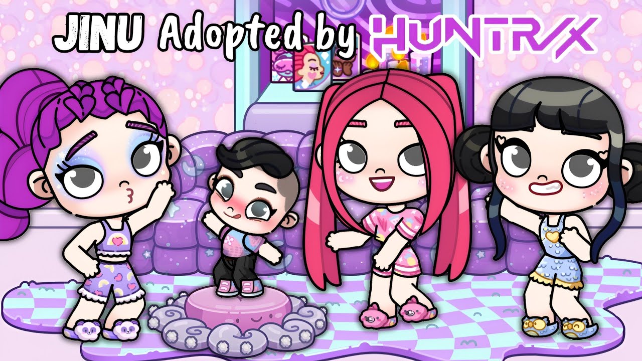 JINU Adopted by HUNTRIX 👶💜🩷🩵 | Avatar World Roleplay | Pazu - YouTube
