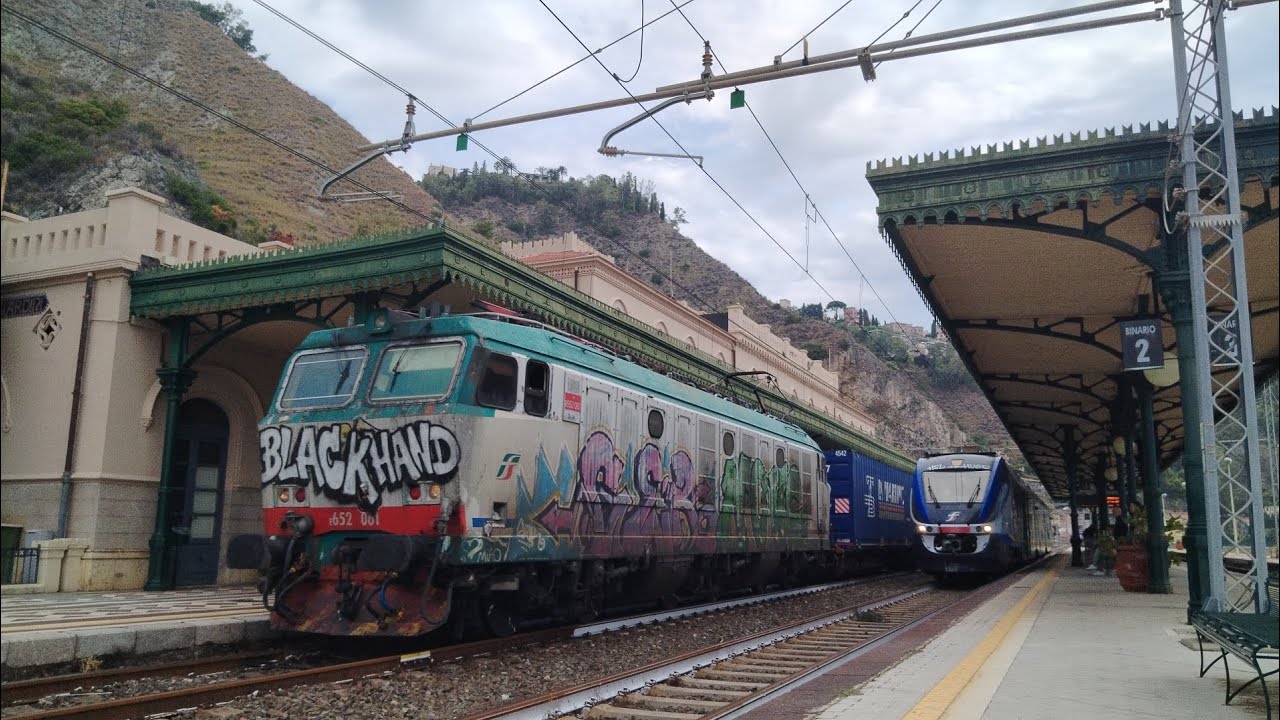 TRENI a TAORMINA - GIARDINI NAXOS in compagnia di @Mr_D445_FS ! - YouTube