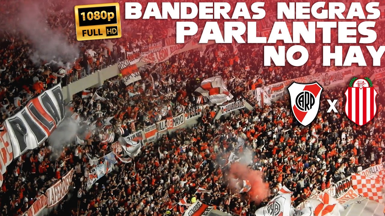 BANDERAS NEGRAS PARLANTES NO HAY + SUENAN LOS BOMBOS | River vs ...