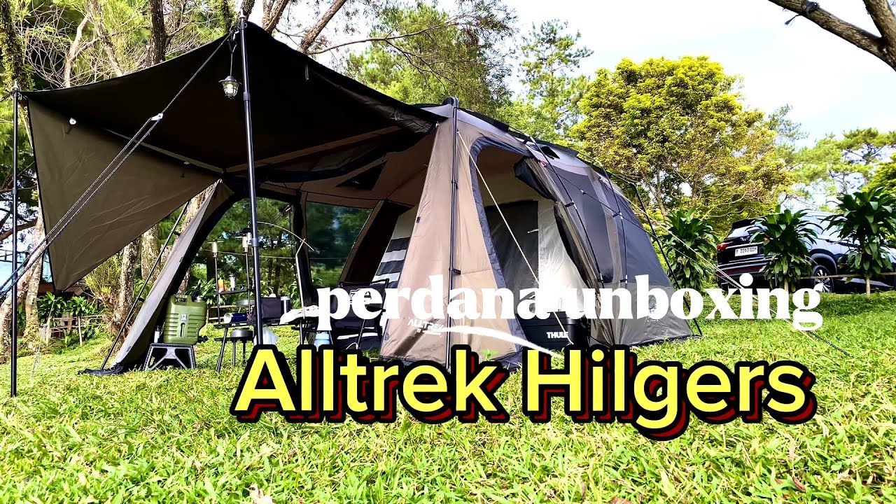 solo camping tapi berdua 😀 unboxing & setup Alltrek Hilgers - YouTube