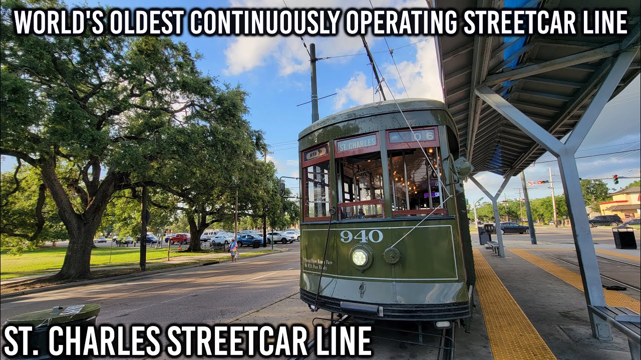 Riding The St. Charles Streetcar Line | New Orleans, LA - YouTube