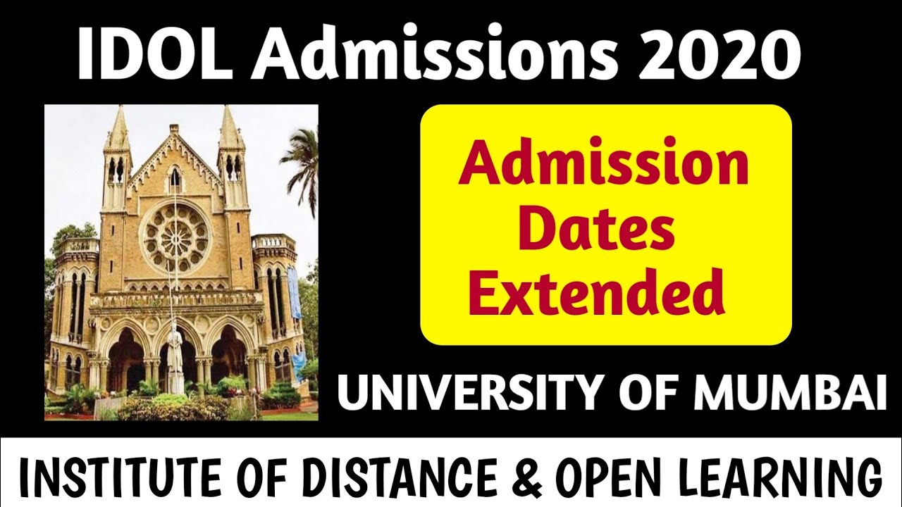 IDOL Admission 2020 Dates Extended | Institute of Distance & Open ...