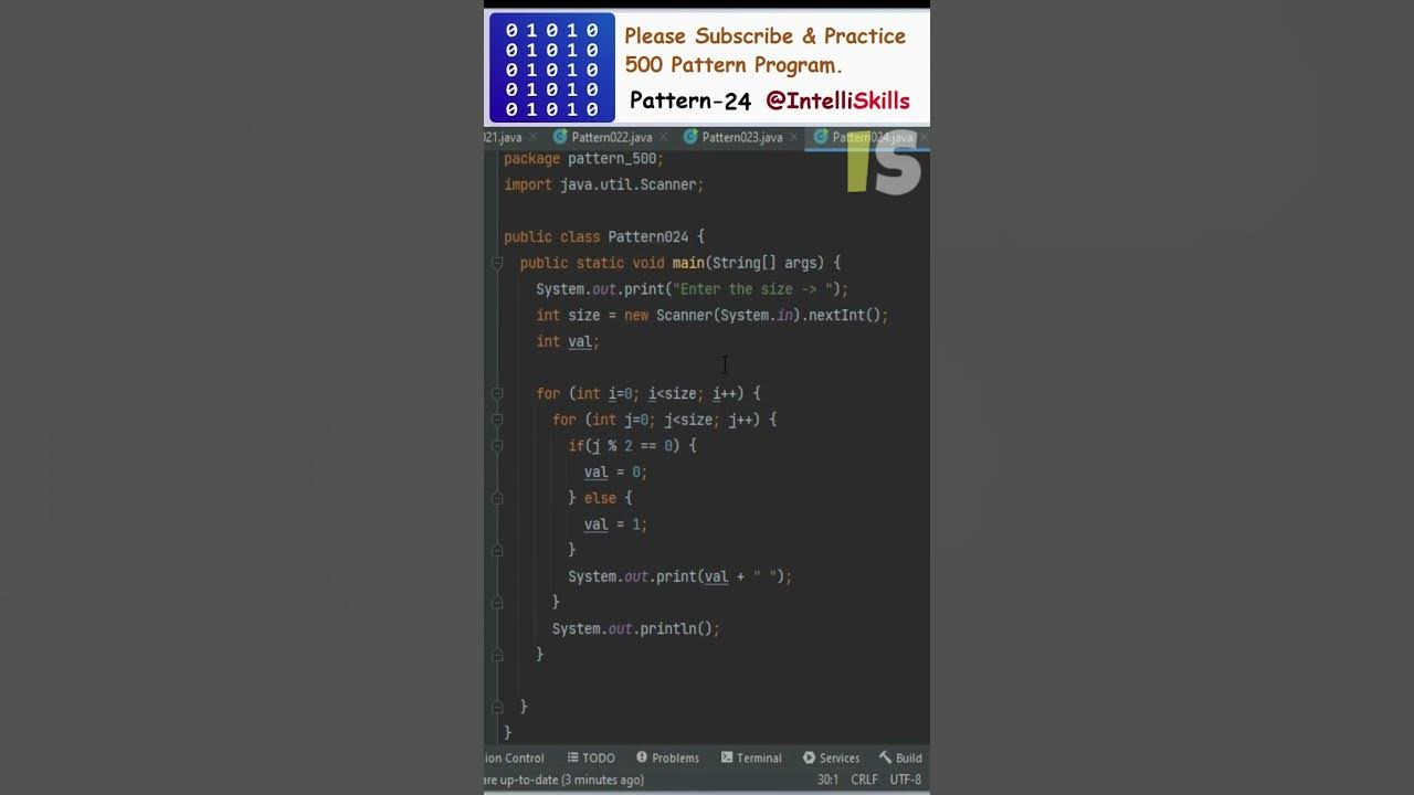 Java Pattern 24 500 Java Pattern Programs Shorts Java Coding Programming Youtube 1393