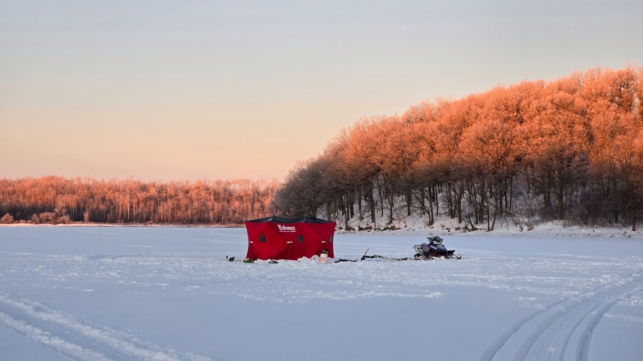Overnight Ice Fishing - Catch and Cook - YouTube