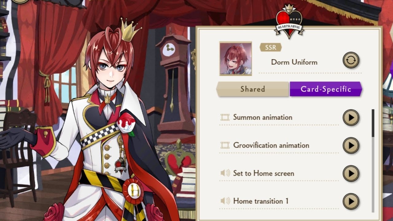 [Twisted Wonderland] Riddle Rosehearts Dorm Uniform Voice Lines - YouTube