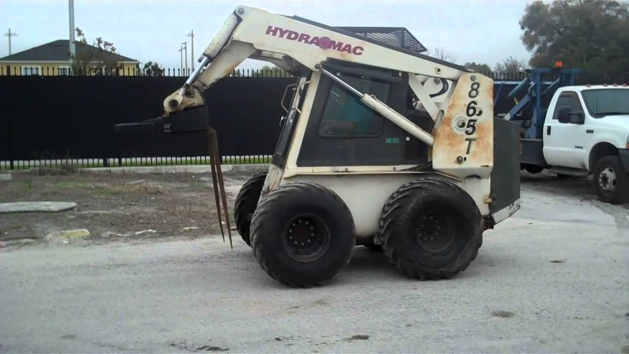 370649 2003 Hydra Mac 865T Skid Steer Loader with Bucket - YouTube