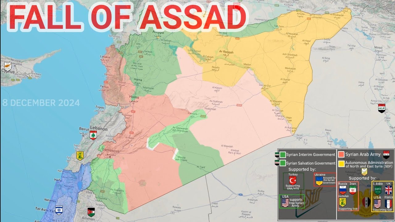 Syrian Civil War: Fall of Assad Regime | Every day [ Clean map] - YouTube