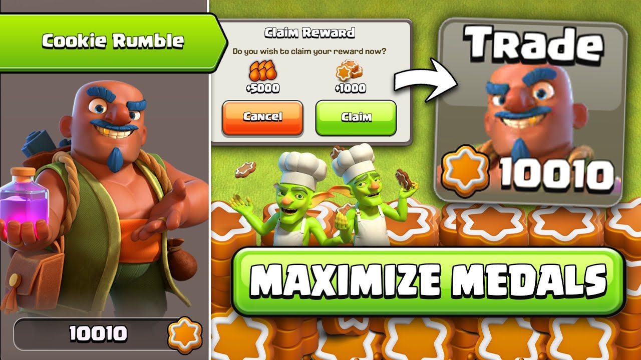 How to Get 10010 Cookie Medals in Clash of Clans - Maximize Cookie ...