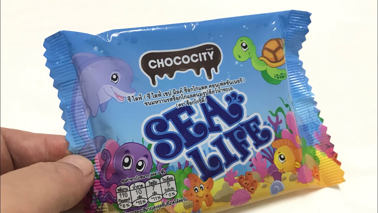 🇹🇭タイ駄菓子 🐟 CHOCOCITY SEA LIFE🐠 チョコレート🍫 - YouTube