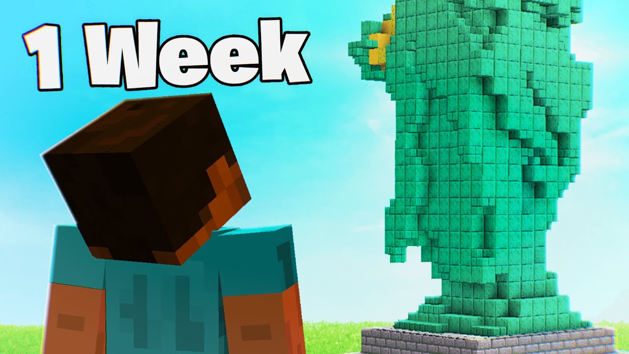 I Built the Statue of Liberty in Minecraft - YouTube
