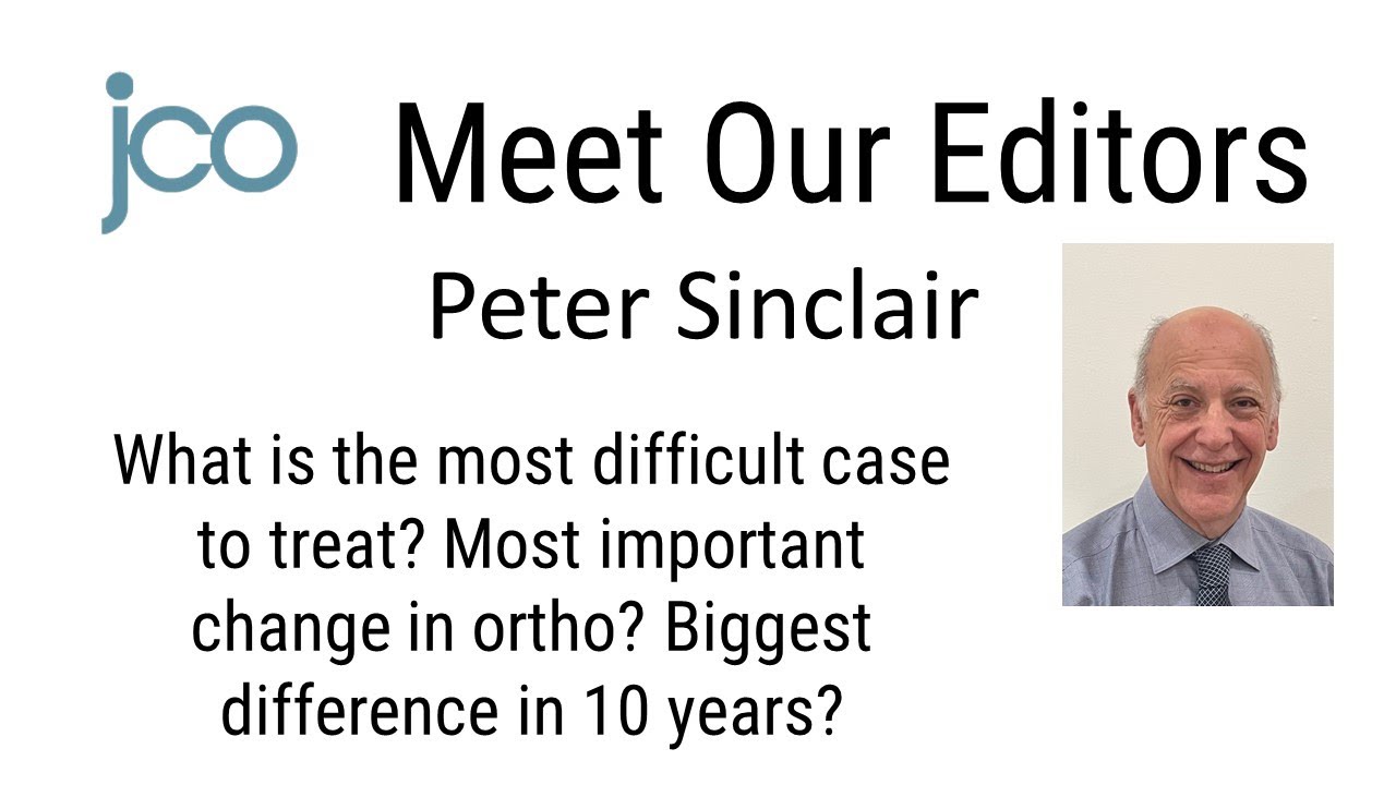 JCO Meet Our Editors: Peter Sinclair on Most Difficult Case to Treat and More - YouTube