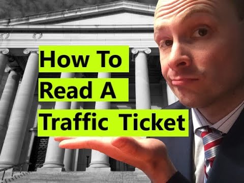 How to Read a Traffic Ticket - YouTube