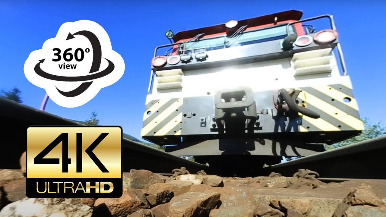 360° camera under train stopping at station in Austria (4K) - YouTube