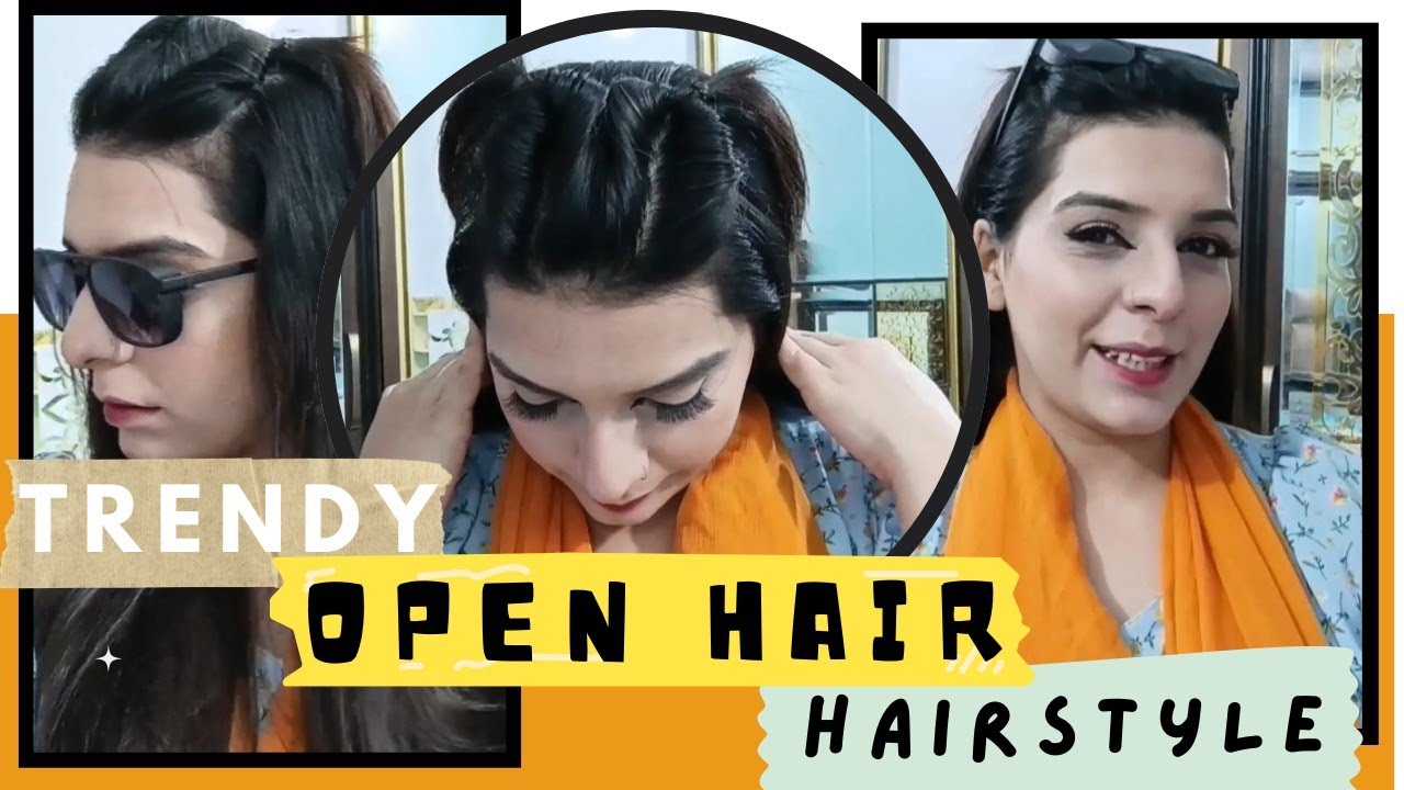 Trendy Open Hair Hairstyle | Quick & Instant | Everyday Hairstyle - YouTube