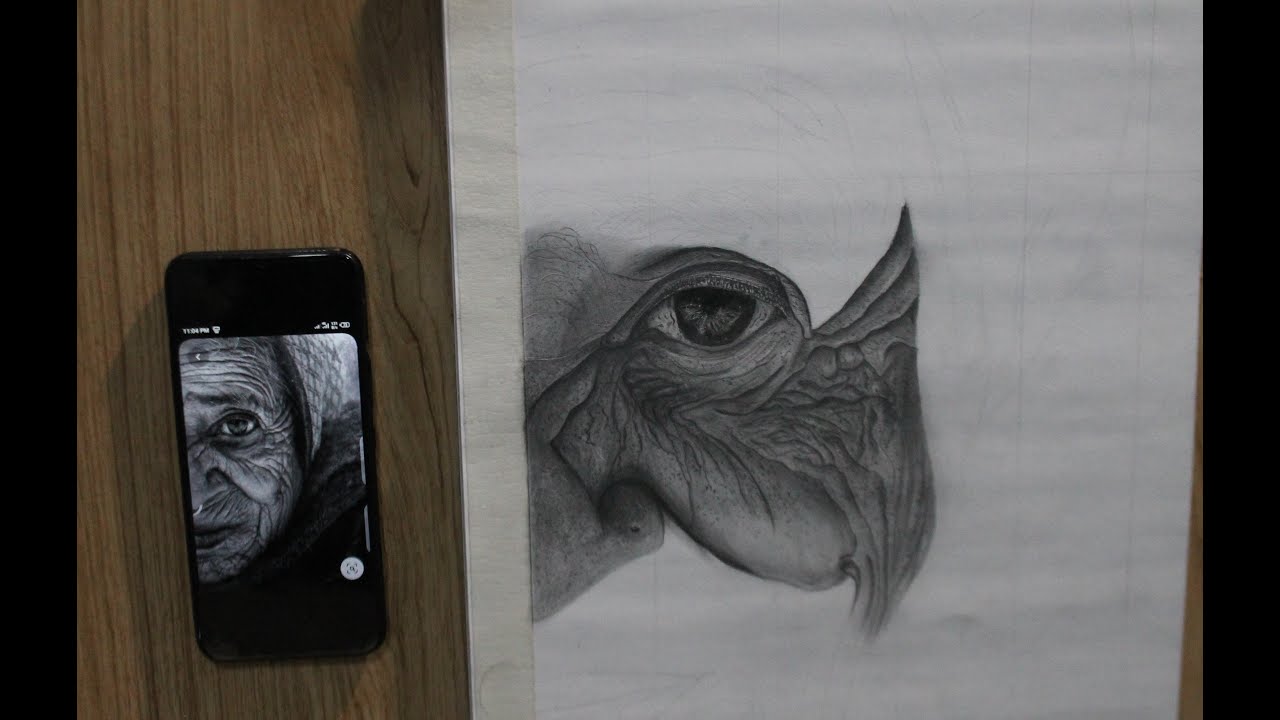How to draw realistic skin texture , PART#1 |Real time drawing| - YouTube