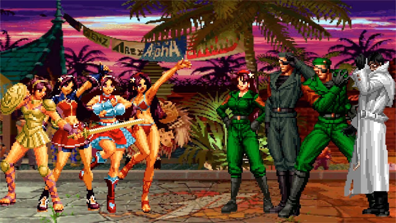 The King of Fighters (MUGEN) | Athena Asamiya vs Heidern Team - YouTube