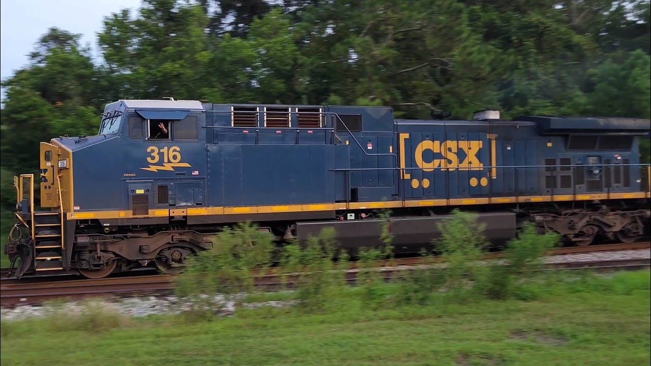 CSX 316 leads Q452-20 northbound through Orange Heights and Waldo Fl 08-21-21 - YouTube