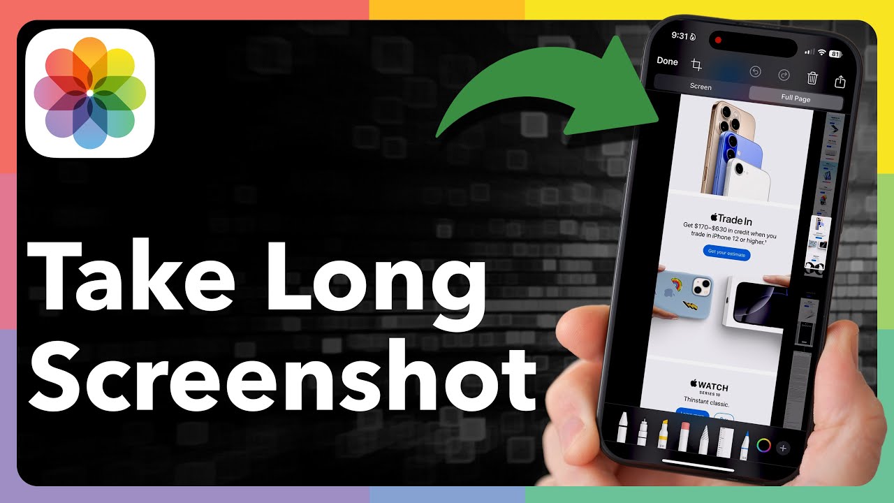 How To Take A Scrolling Or Long Screenshot On iPhone - YouTube