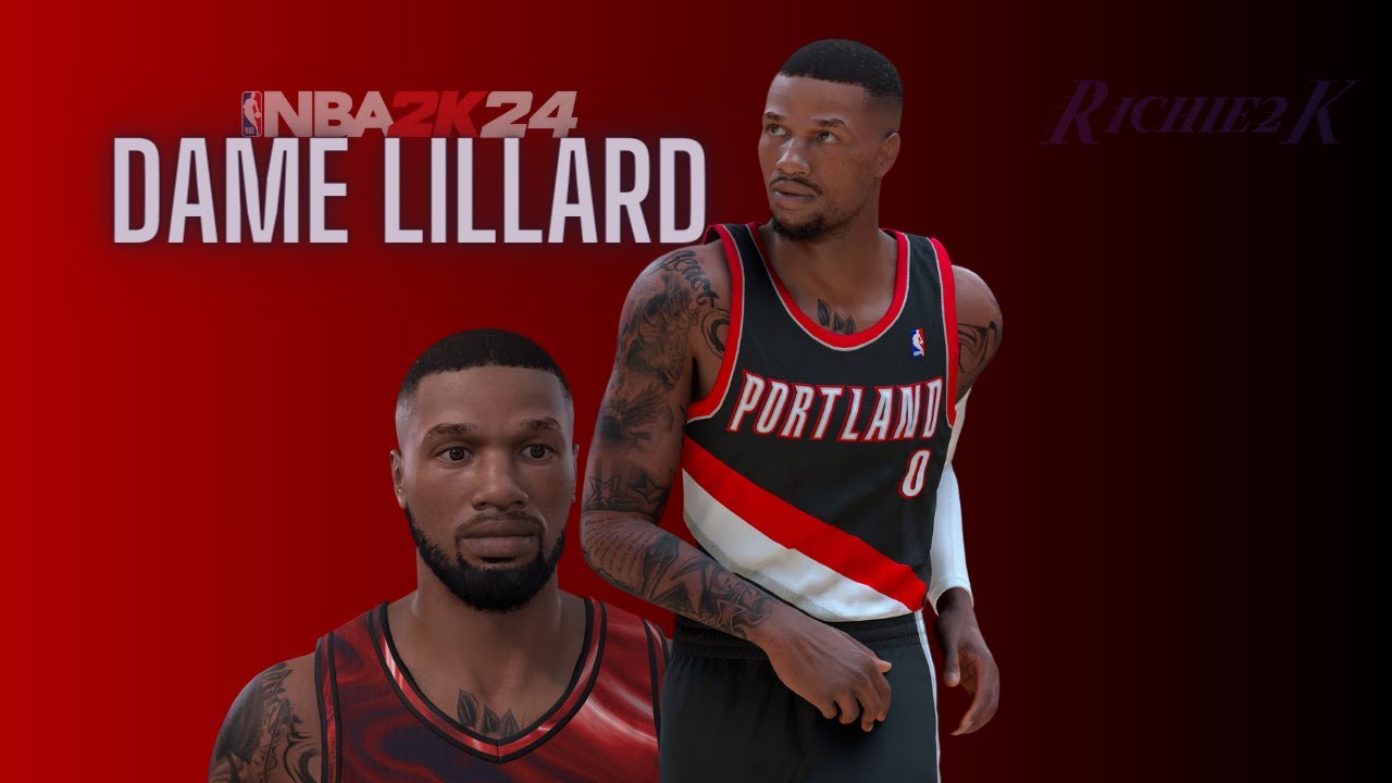 Dame Lillard Face Creation NBA 2K24 - YouTube