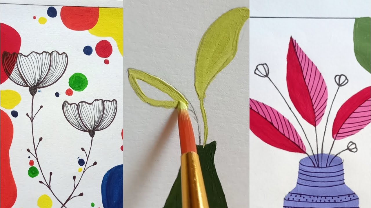 Easy Boho Painting Ideas | Acrylic Painting Boho Art 🏺 - YouTube