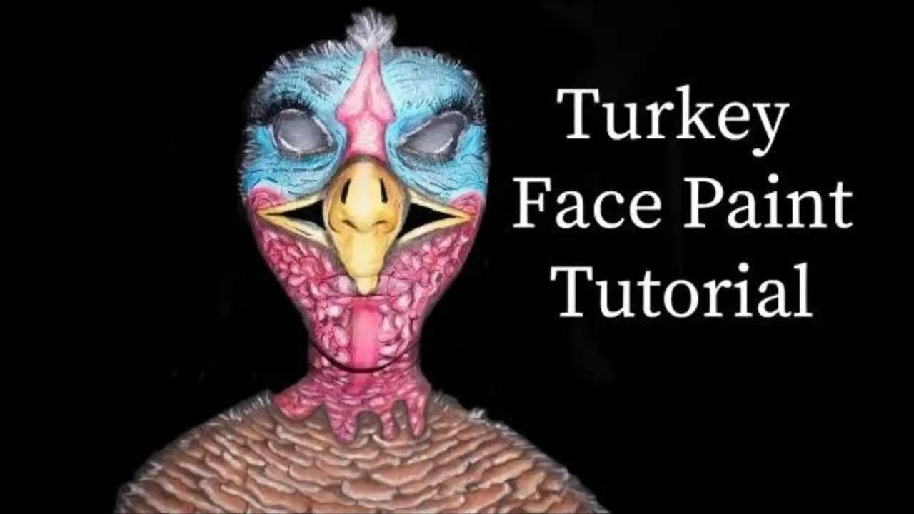 Turkey Makeup Face Body Paint Tutorial | Thanksgiving 2021 - YouTube