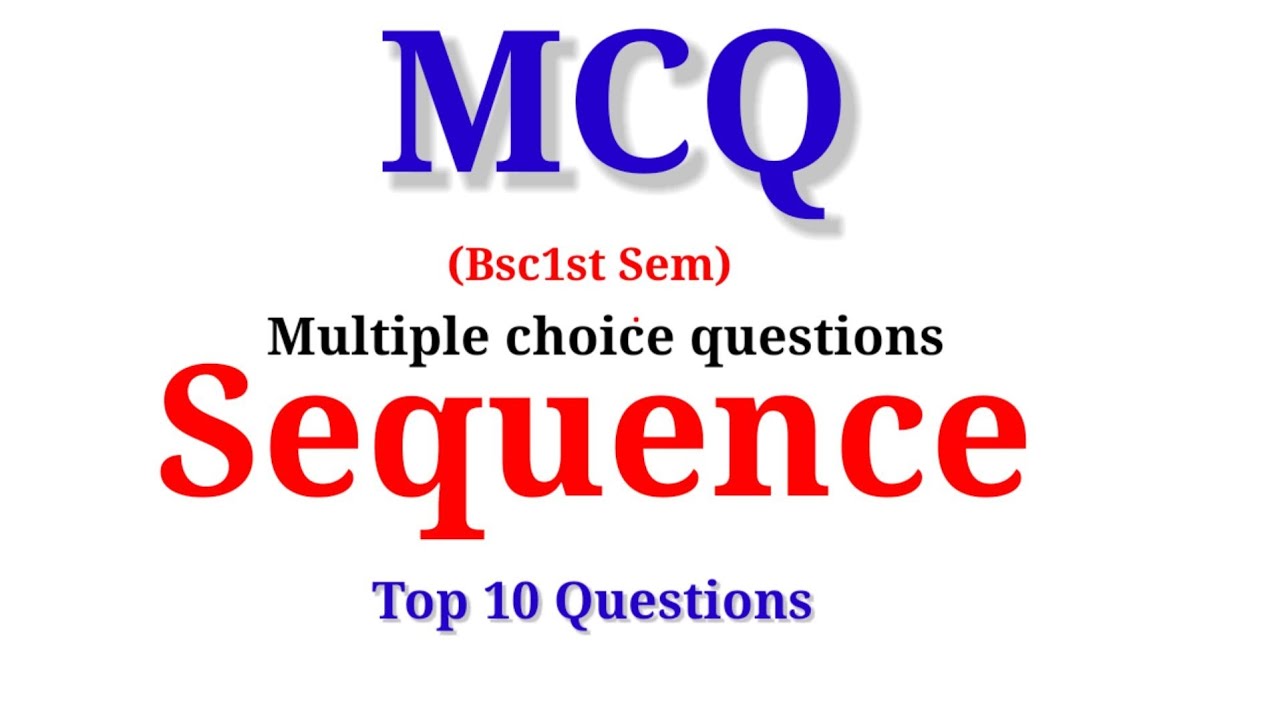 Sequence and Series Multiple choice questions (MCQ) - YouTube