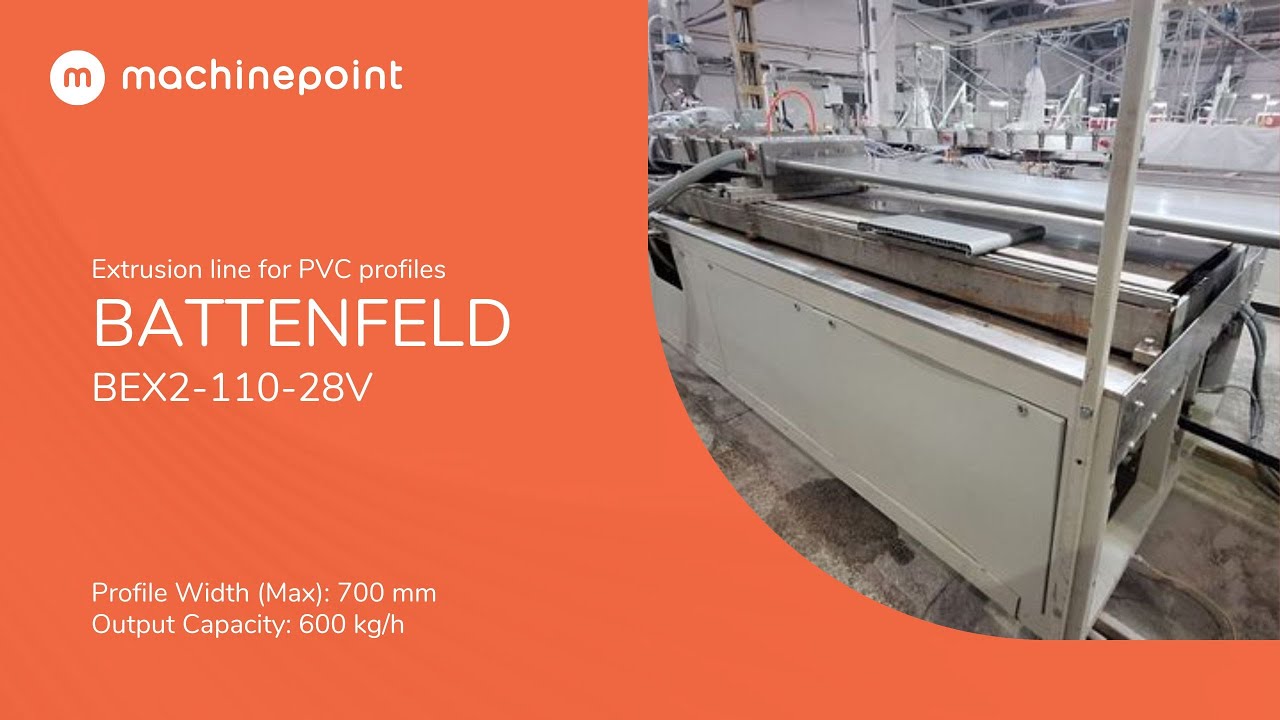 BATTENFELD BEX2-110-28V Extrusion line for PVC profiles | BATTENFELD ...