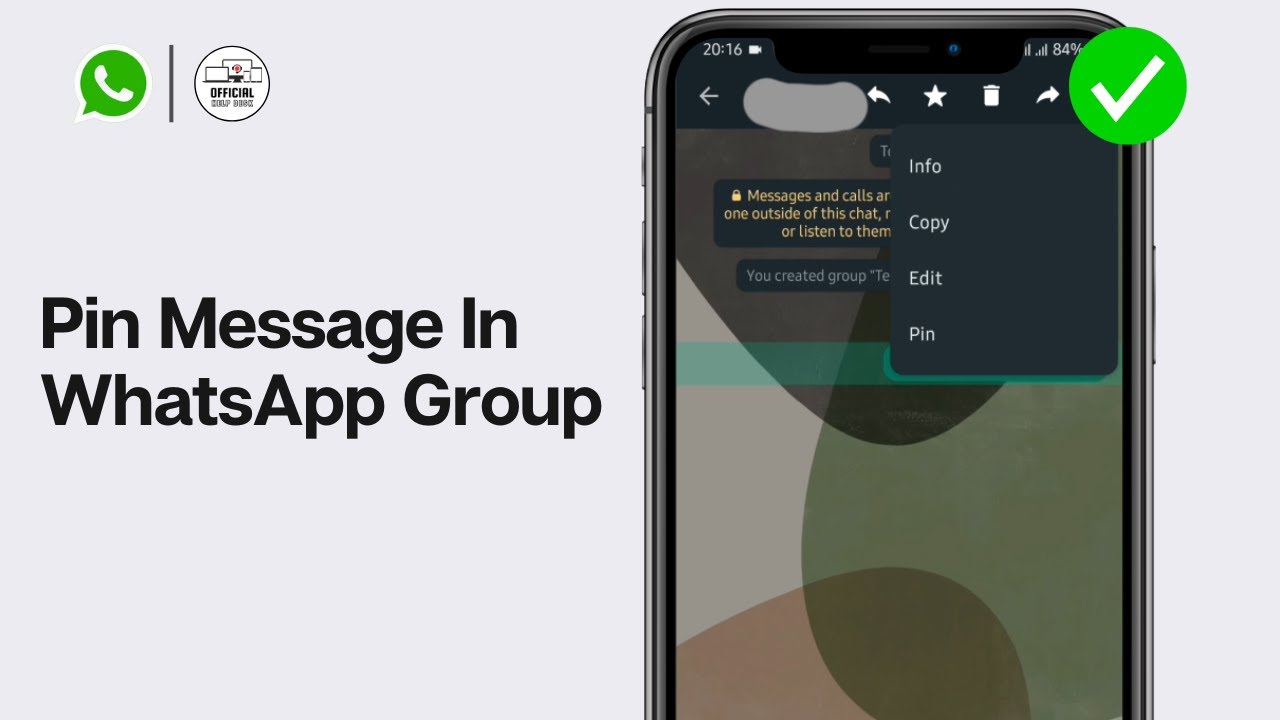 How To Pin A Message In WhatsApp Group - YouTube