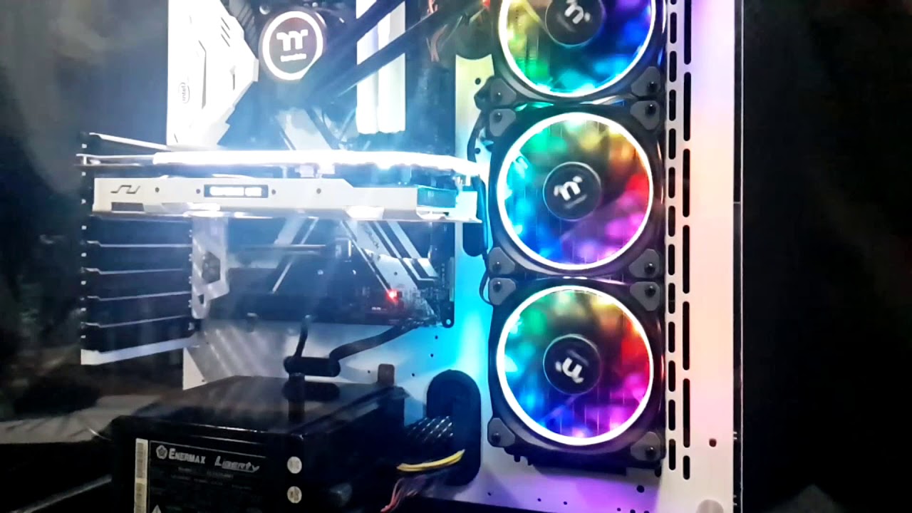 오픈형 튜닝케이스 써멀테이크 Thermaltake CORE P3 SE SNOW EDITION 미들타워 - YouTube
