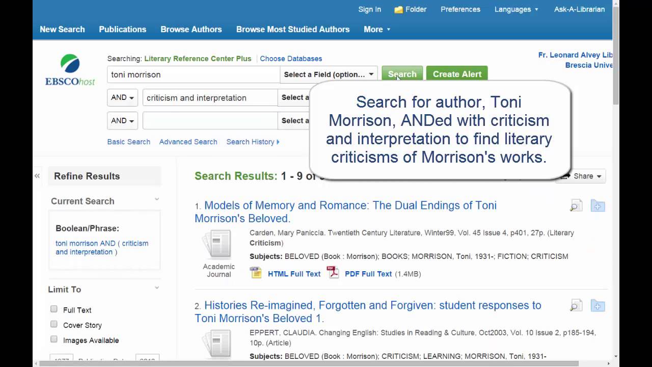 Literary Reference Center Plus - YouTube