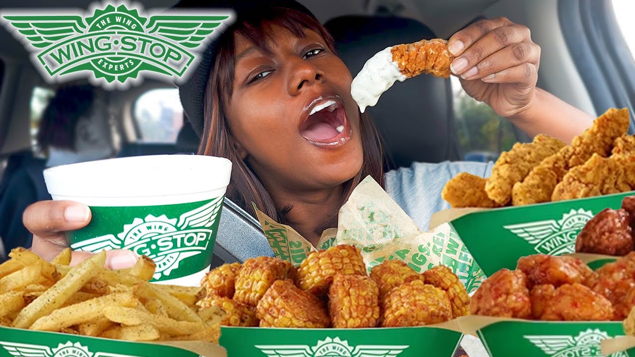 WINGSTOP Mukbang | Hot Honey & Garlic Parmesan Tenders & Cajun Corn ...