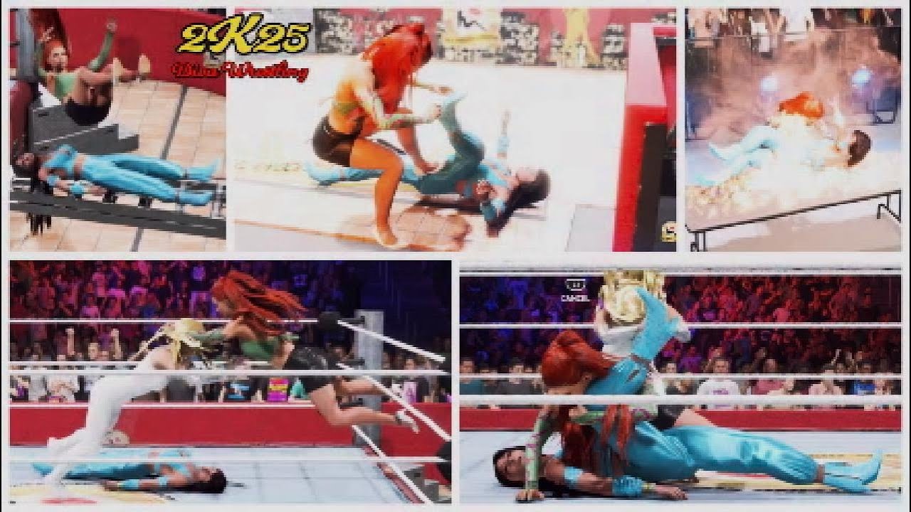 WWE 2K25 📖 Abla Malika Vs Heather (Kim Possible) - WWS-TKOA Match - YouTube