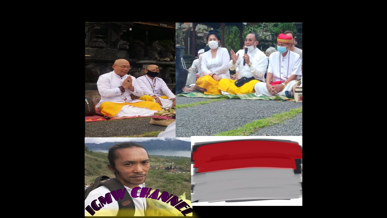 Pura puncak tedung bersama 2 sulinggih siwa dan budha dan calon ...