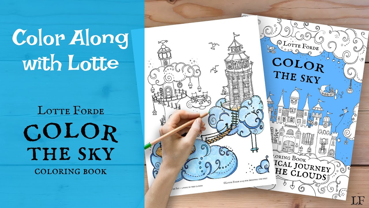 A Color Along with Lotte Featuring Living in the Clouds a Page from ...