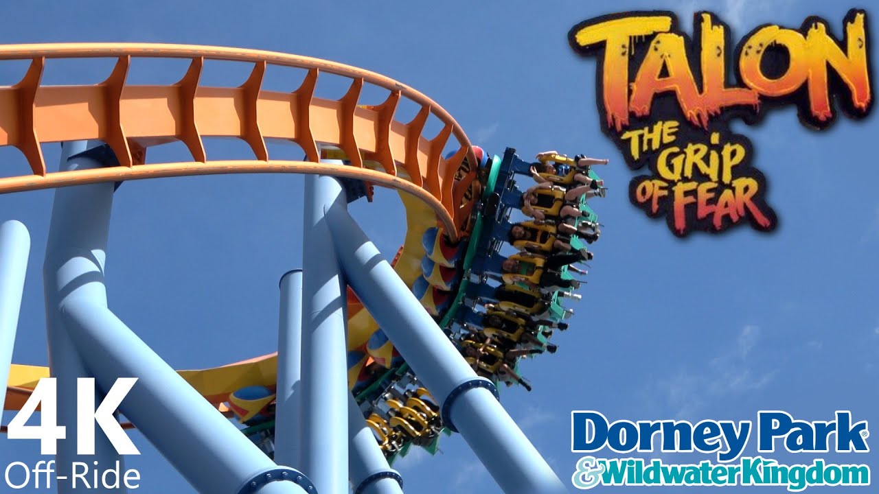 Talon - 4K Off-Ride - Dorney Park - B&M Inverted Coaster - Cinematic ...