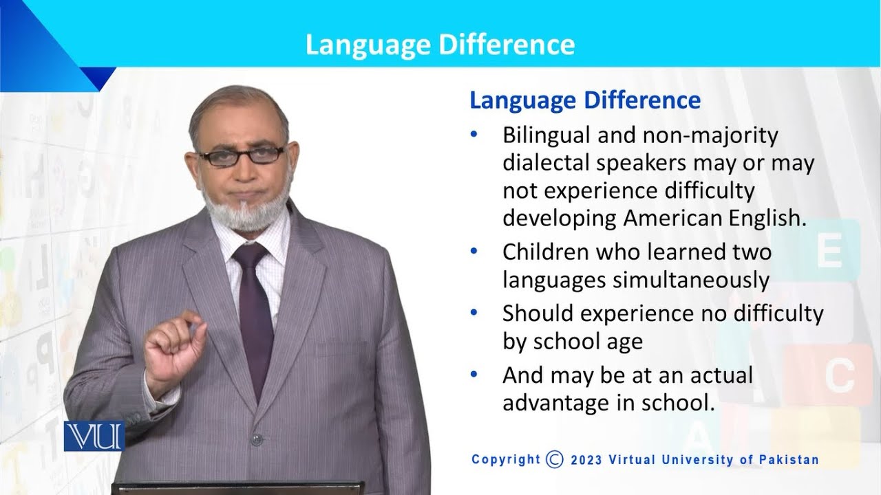 Language Difference | Language Development of the Child | ECE201 ...