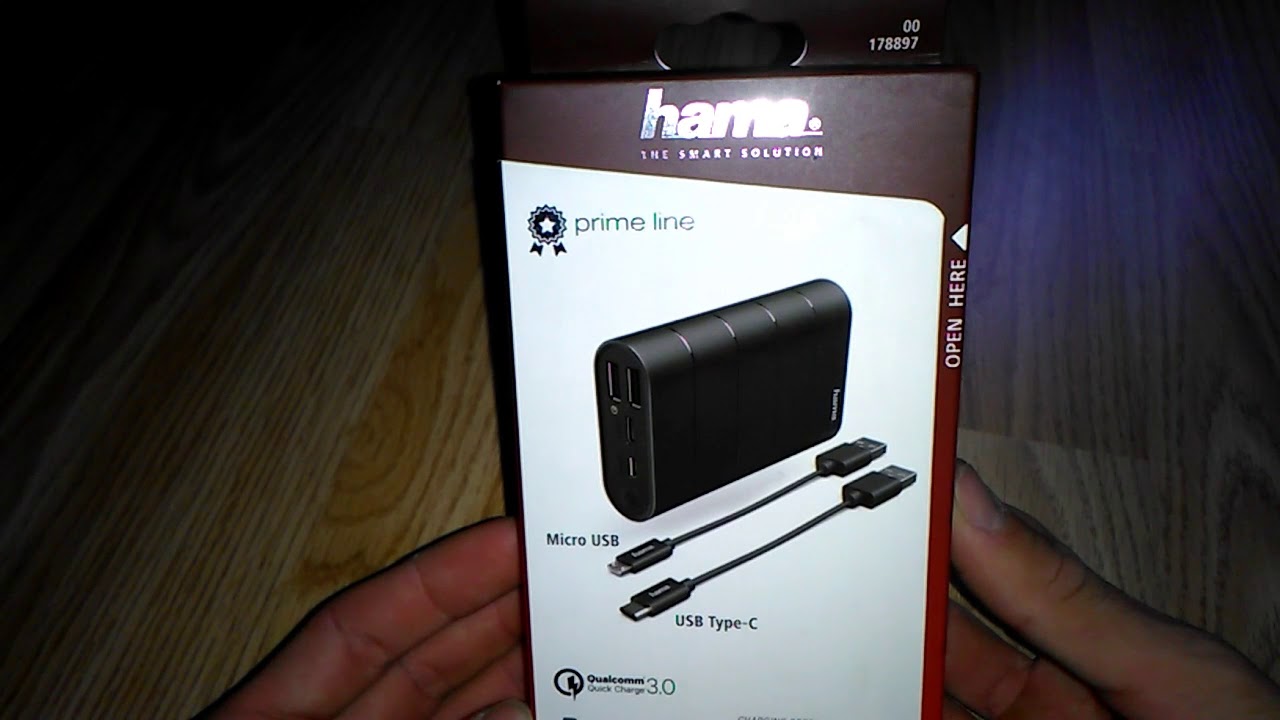 #Hama Unboxing acumulator extern HAMA power pack turbo fast 7800mAh ...