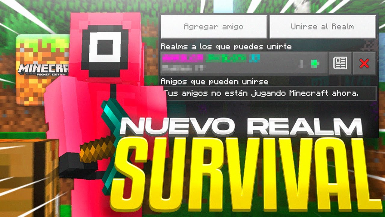ÚNETE A REALMS SURVIVAL GRATIS para MINECRAFT PE 1.17.41 - 1.17.40 ...