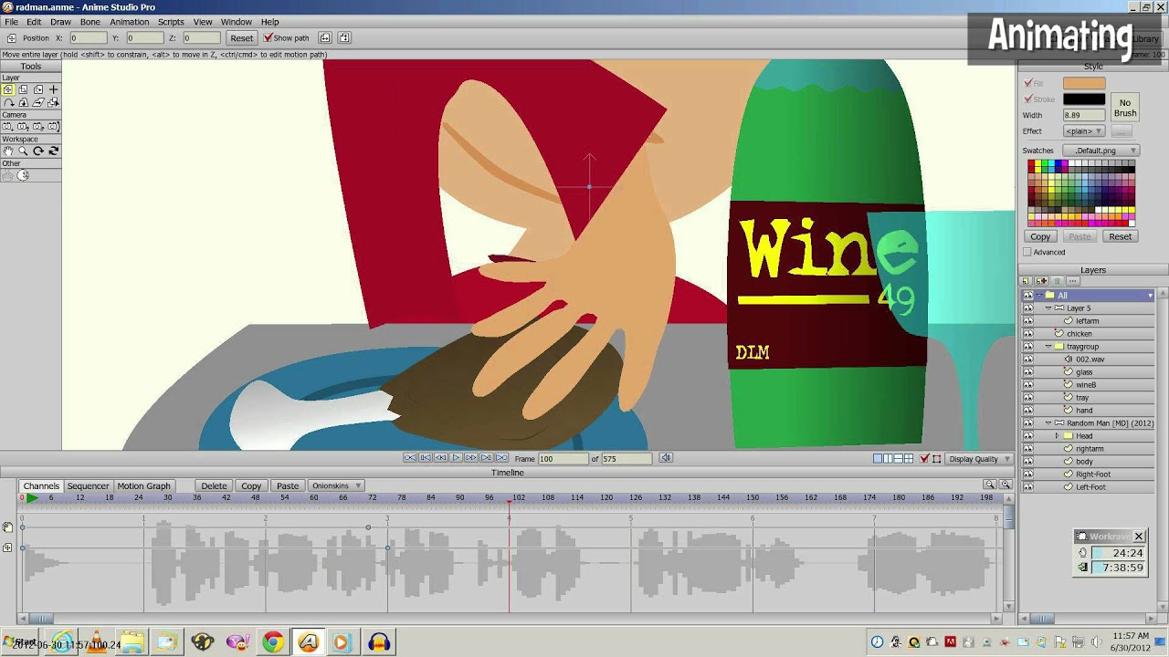 Time lapse Animating in Anime Studio 8 Pro - YouTube