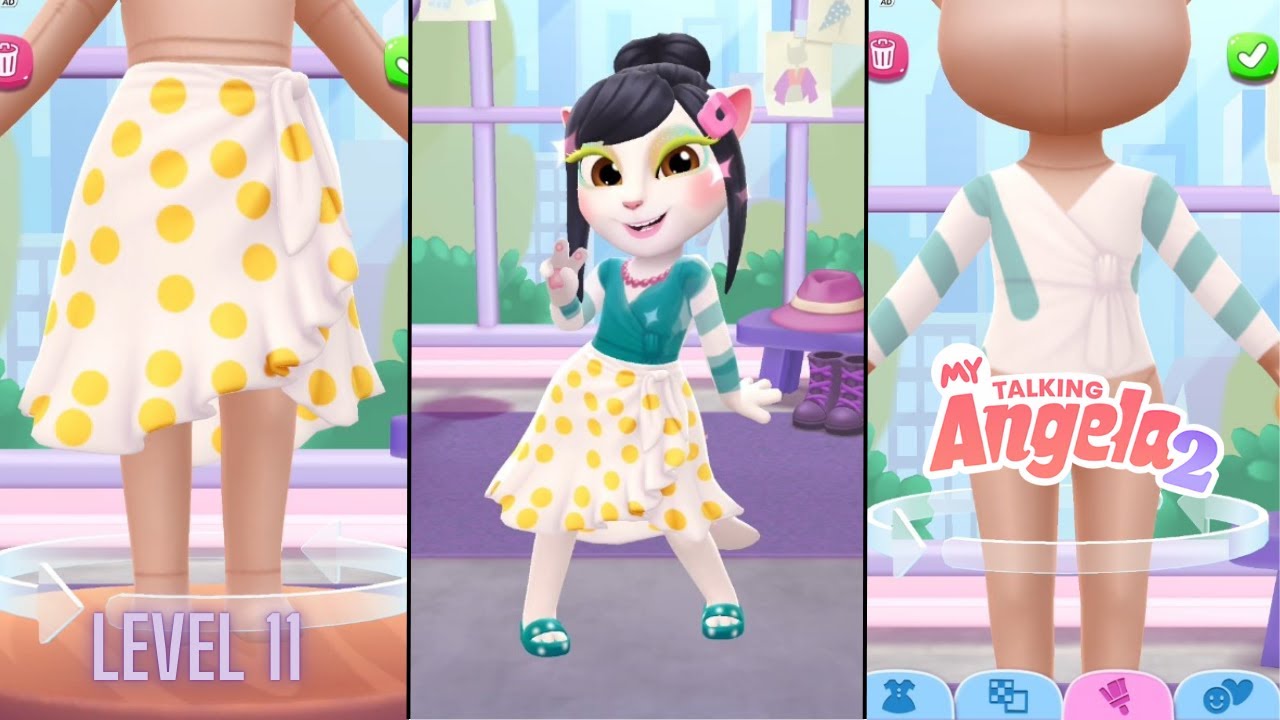 My talking angela 2 | Angela fashion designe | Level 11 - YouTube