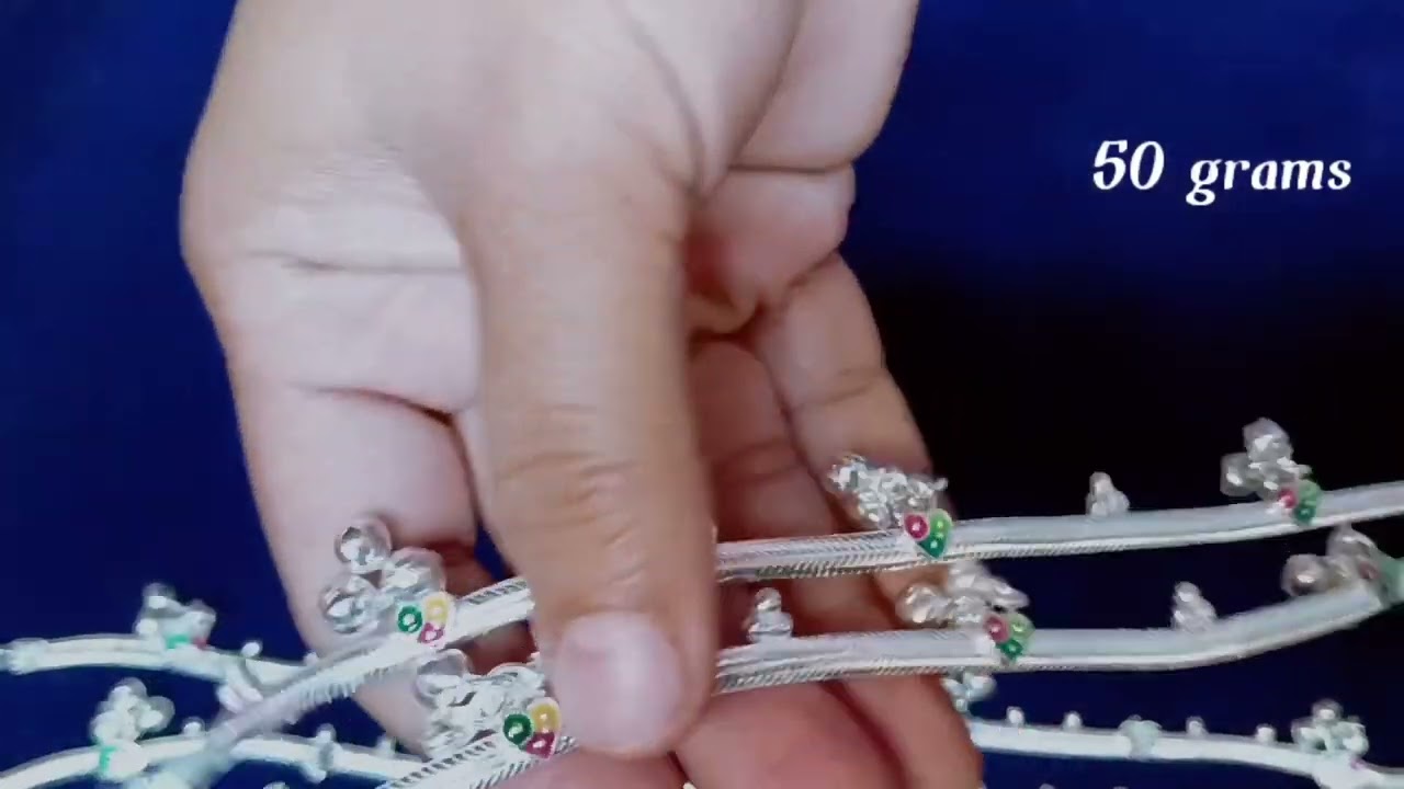 latest silver payal design || beautiful silver pattilu - YouTube