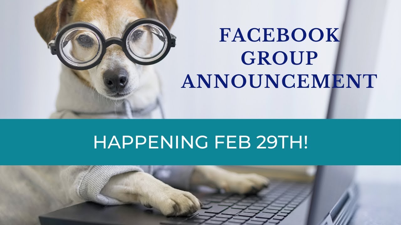 Facebook group announcement! - YouTube