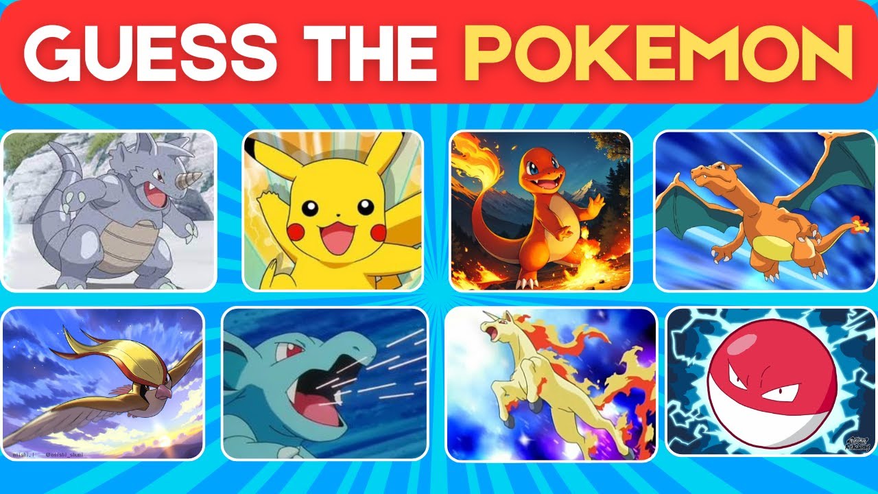 GUESS THE POKEMON QUIZ | GUESS POKEMON ( GEN 1) #Part 1 - YouTube